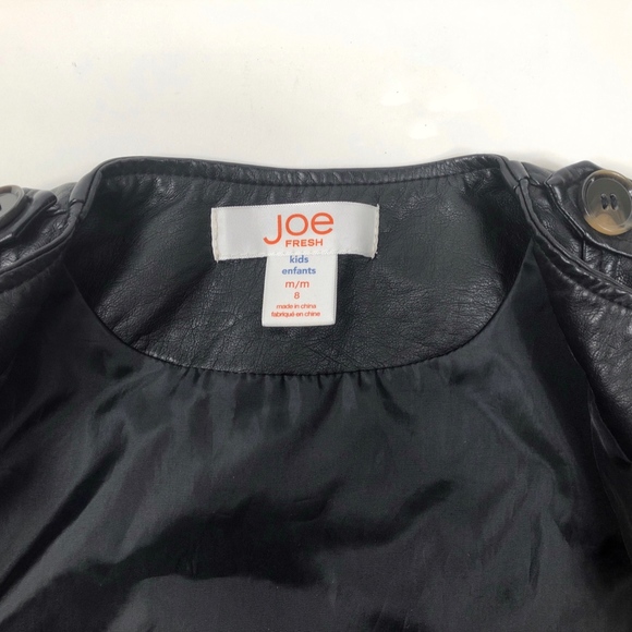 Joe Fresh | Jackets & Coats | Joe Fresh Girls Black Faux Leather Moto ...